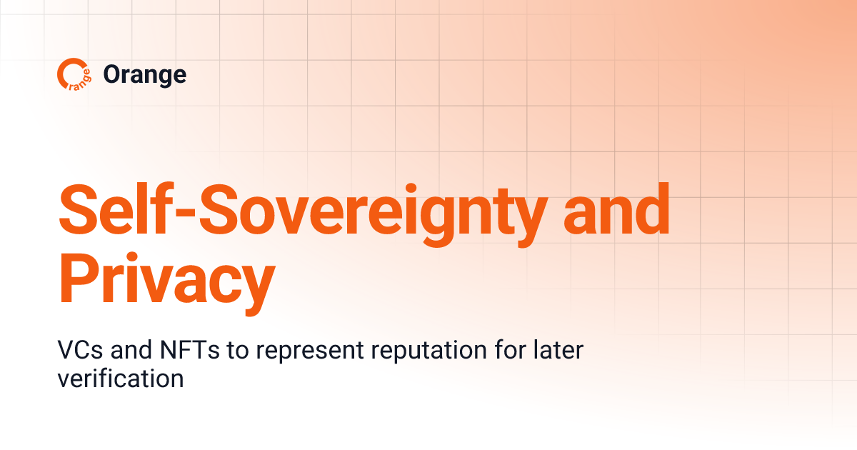Self-Sovereignty and Privacy | Orange
