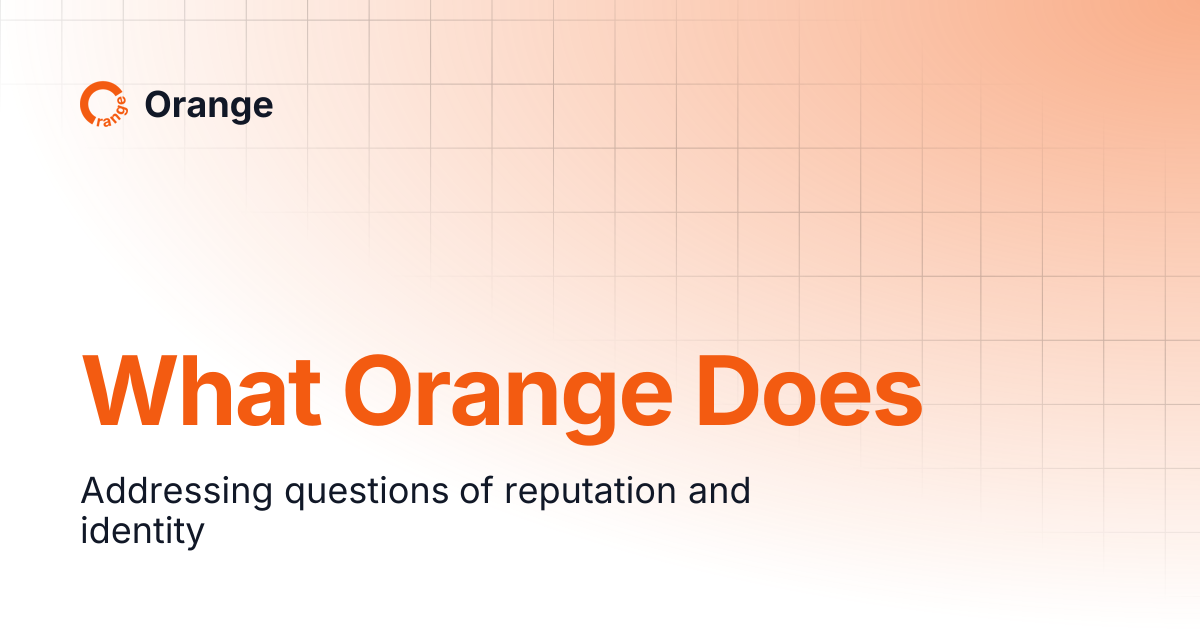 What Orange Does | Orange